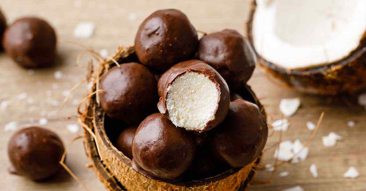 Chocolate Dipped Keto Coconut Fat Bombs - Keto Pots